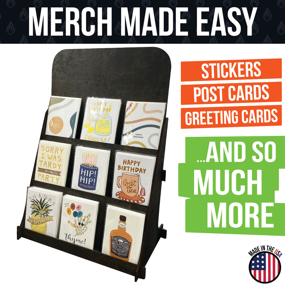 3 Tier Stationary Greeting Card Display - Great for Greeting Cards, Bo ...