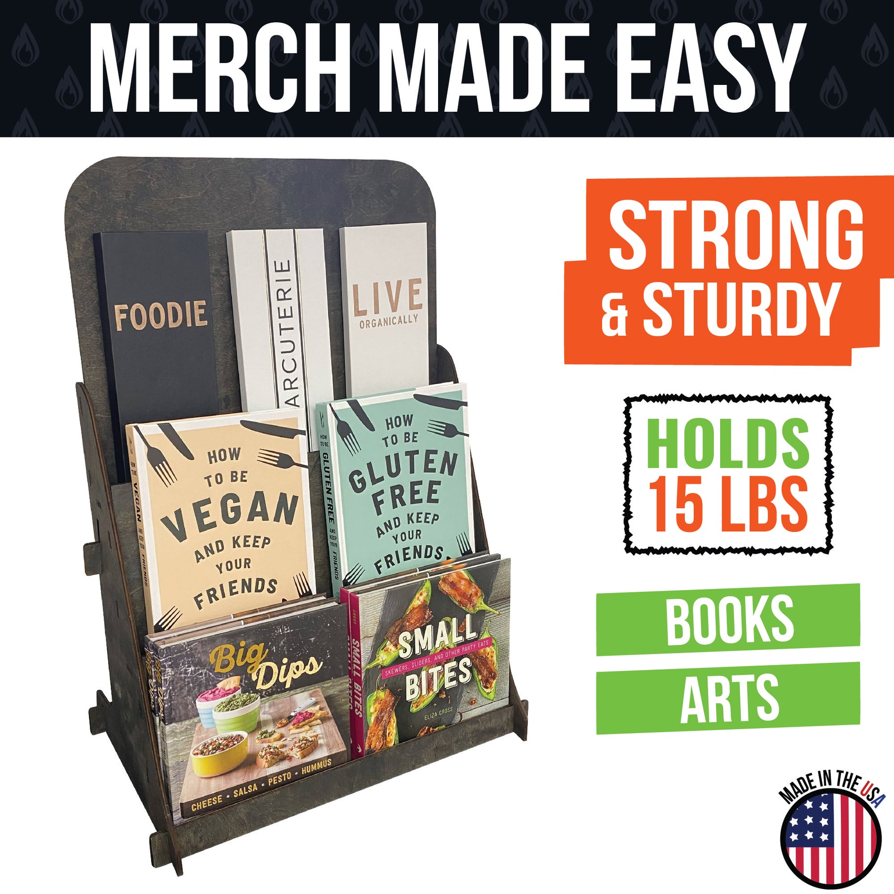3 Tier Stationary Greeting Card Display - Great for Greeting Cards, Bo ...