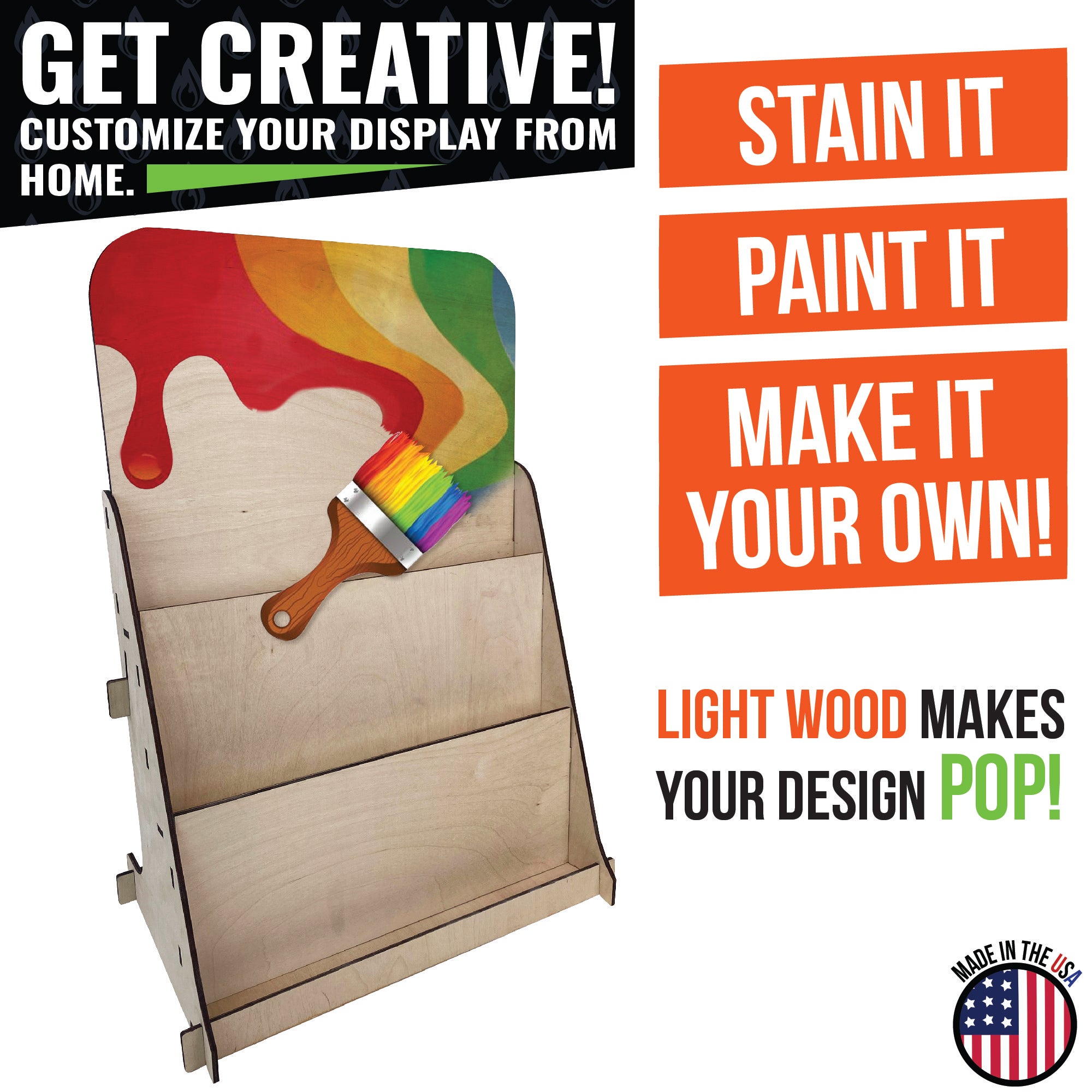 3 Tier Stationary Greeting Card Display - Great for Greeting Cards, Bo ...