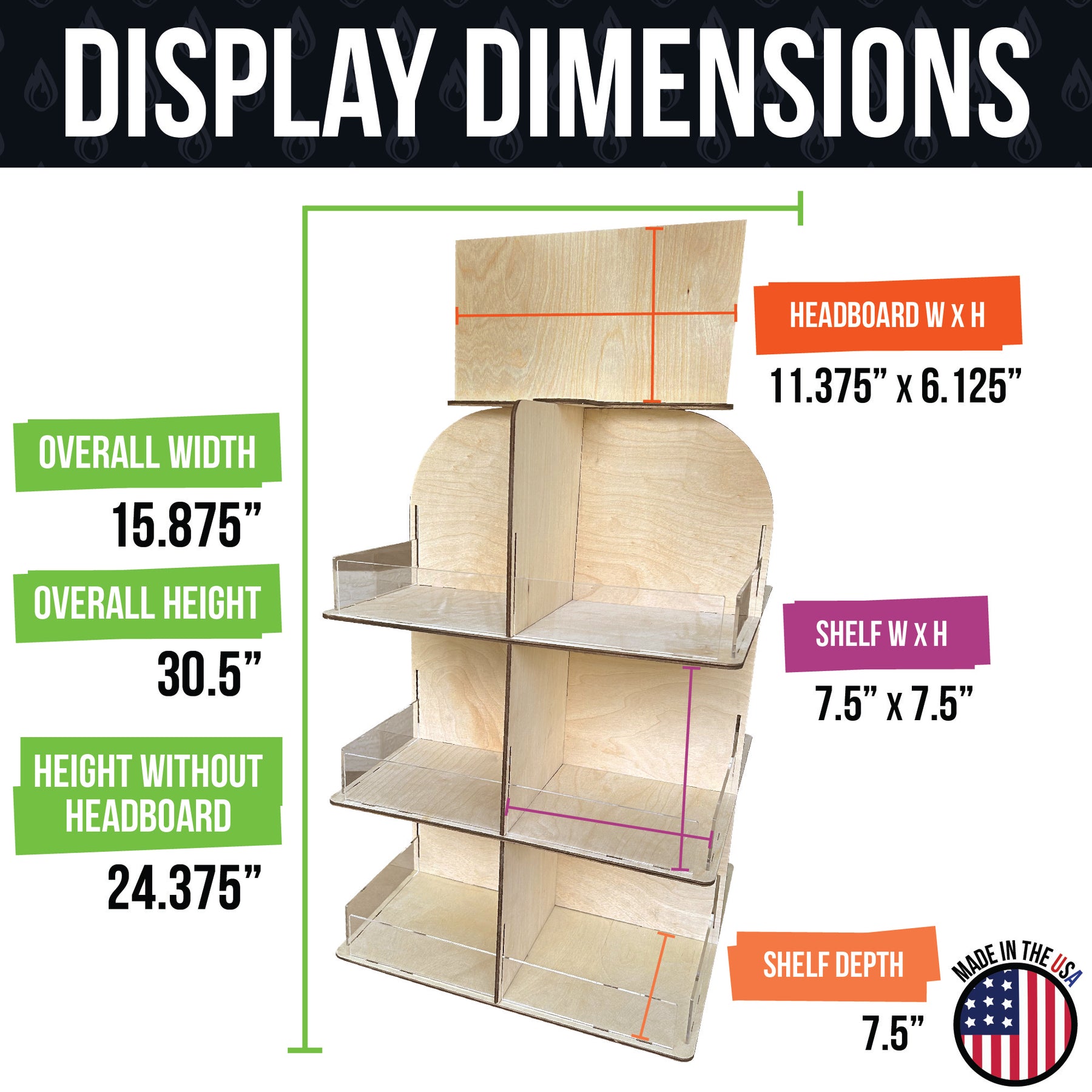 4-Sided Multi Bin Rotating Display Stand - Great for Snacks, Candy Pro ...